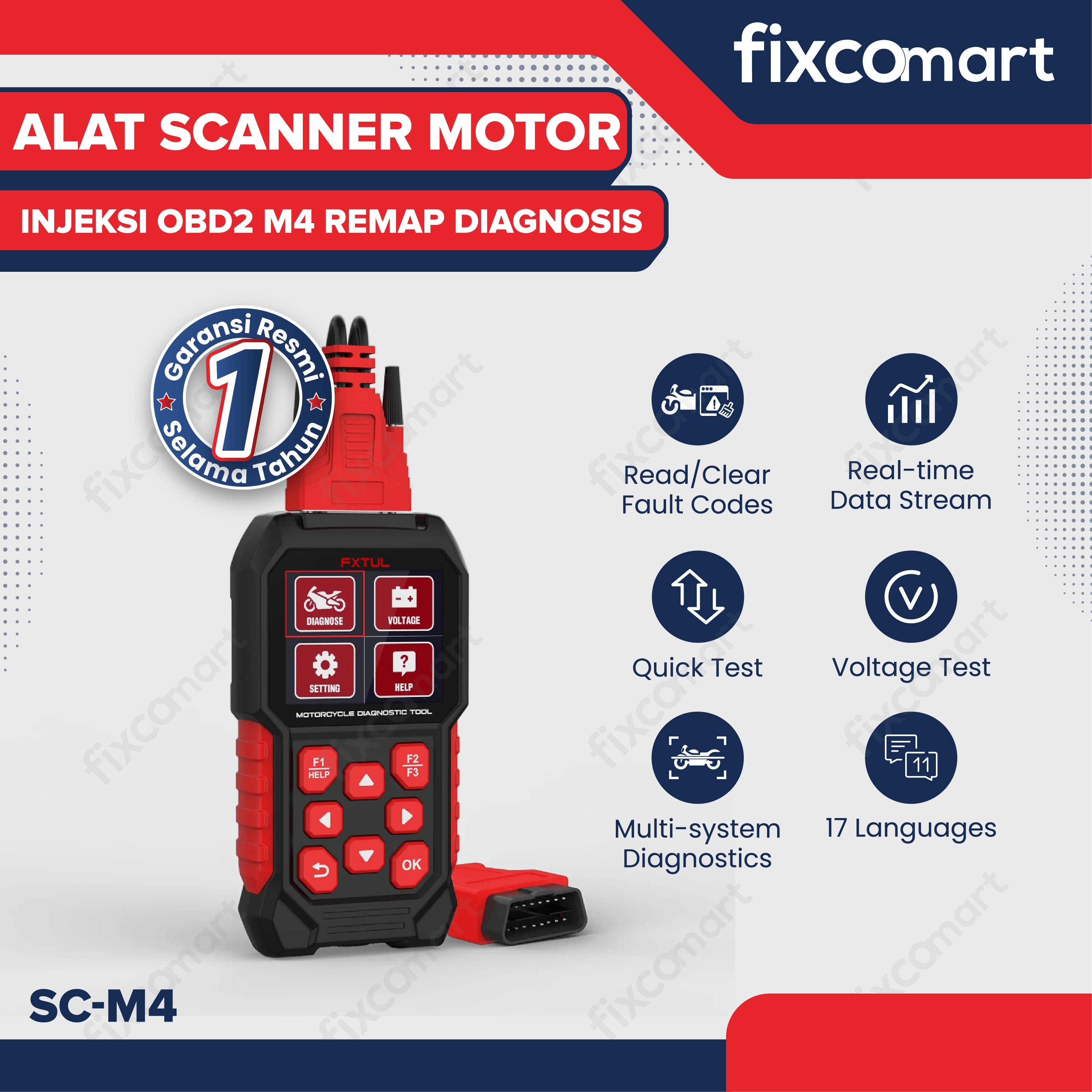 Alat Scanner Motor Injeksi OBD2 M4 Remap Diagnosis SC-M4 - Alat Scanne ...